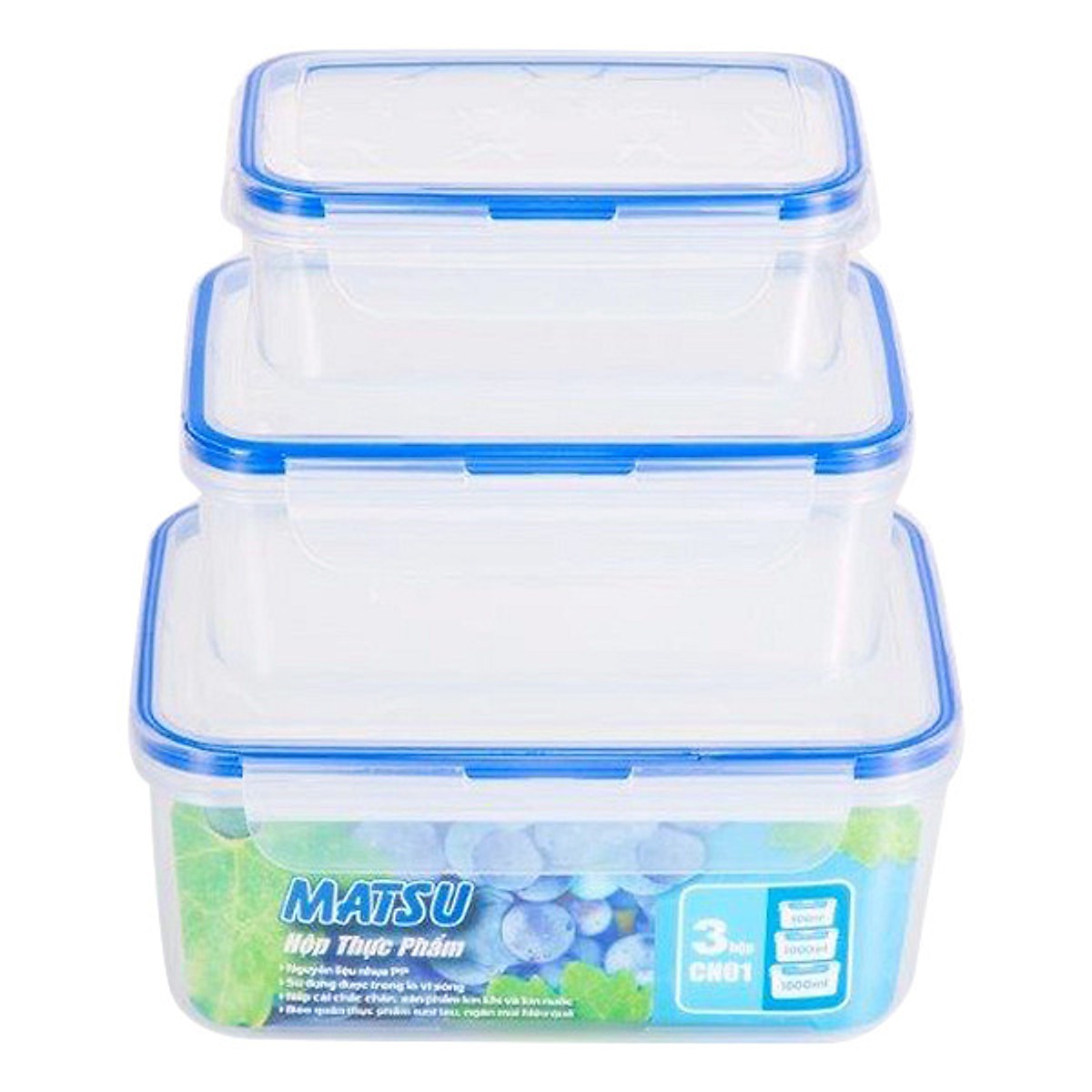 Set Rectangular Food Container - Duy Tan Plastics