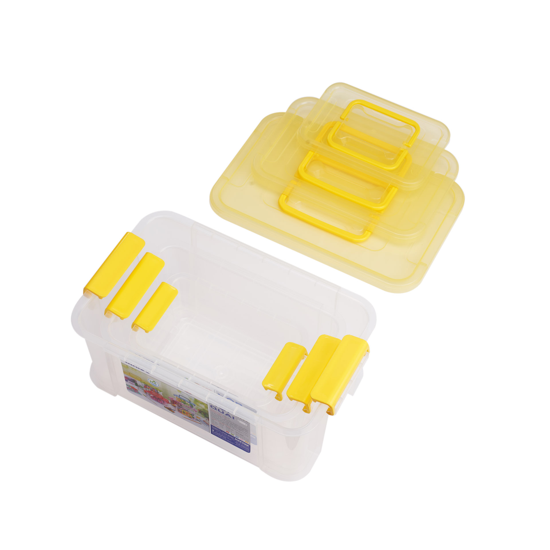 Set of 3 Storage containers with handle - 1500/3700/7200ml - Duy Tan ...